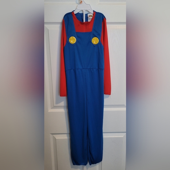 Nintendo | Costumes | Super Mario Blue And Red Costume Jumpsuit | Poshmark